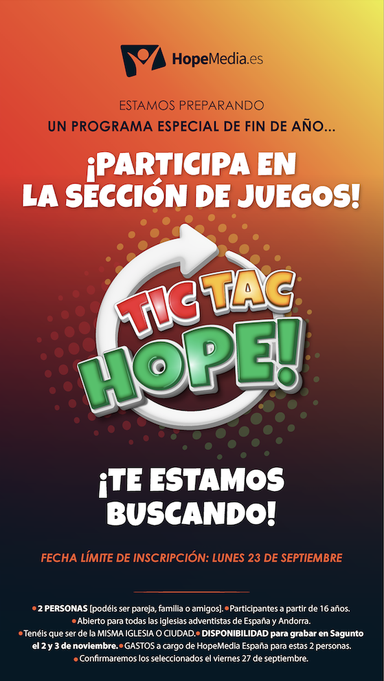 Este Fin de Año, ¡participa en «Tic, Tac, Hope»! - Revista Adventista ...