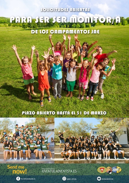 Convocatoria Monitores Campamentos JAE 2025 - Revista Adventista de España